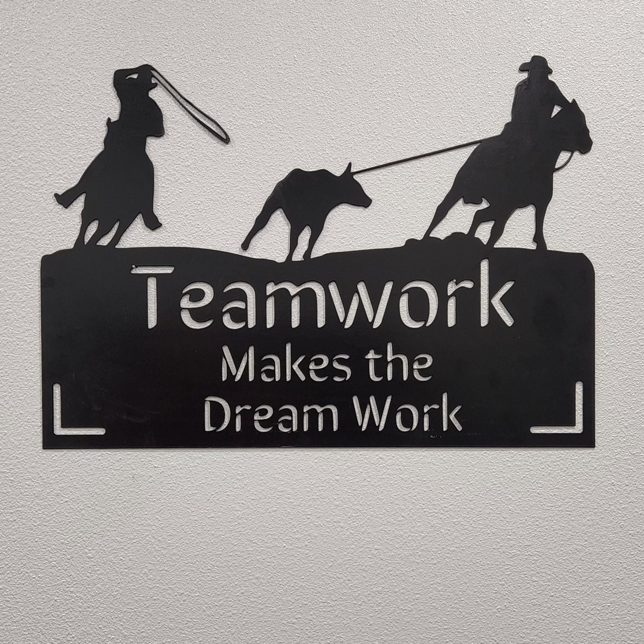 "Team Roping" Metal Cowboy Wall Decor – superioraccents
